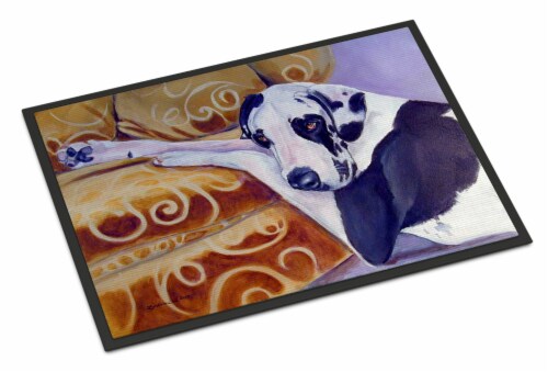 Carolines Treasures 7162mat Harlequin Natural Great Dane Doormat 18x27