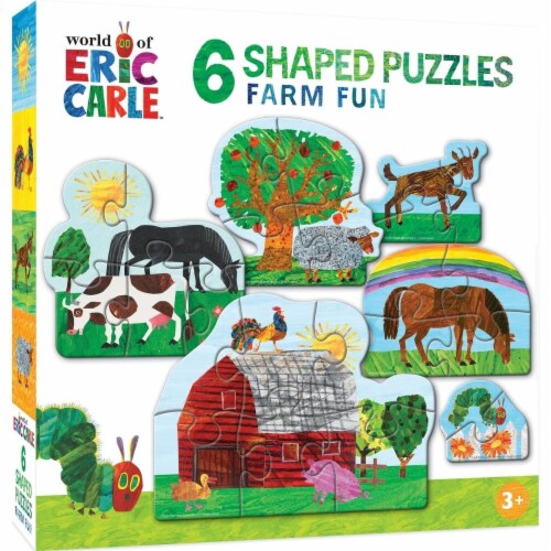 Masterpieces Eric Carle Farm Life 6 Pack Mini Shaped Jigsaw Puzzles