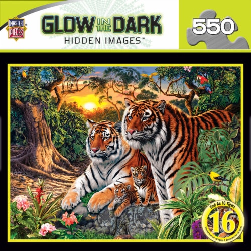 MasterPieces® Glow in the Dark Hidden Images™ Jungle Pride Puzzle, 550 ... MasterPieces® Glow in the Dark Hidden Images™ Jungle Pride Puzzle, 550 ...