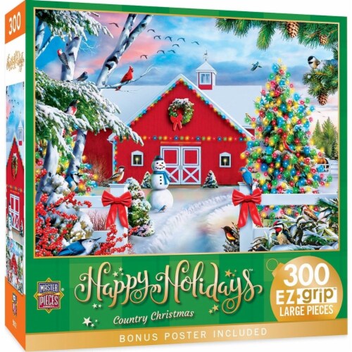 Masterpieces Happy Holidays - Country Christmas 300 Piece Ez Grip ... Masterpieces Happy Holidays - Country Christmas 300 Piece Ez Grip ...