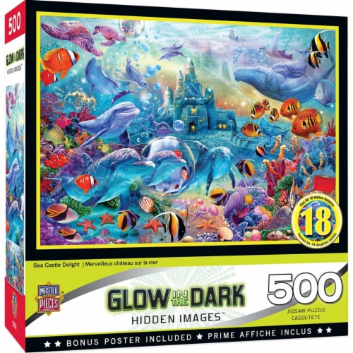 MasterPieces® Sea Castle Delight Glow in The Dark Puzzle, 500 pc - Kroger MasterPieces® Sea Castle Delight Glow in The Dark Puzzle, 500 pc - Kroger