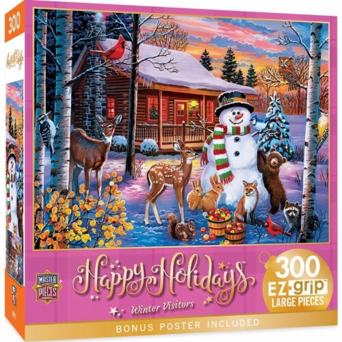 Masterpieces Happy Holidays - Winter Visitors 300 Piece Ez Grip Jigsaw ... Masterpieces Happy Holidays - Winter Visitors 300 Piece Ez Grip Jigsaw ...