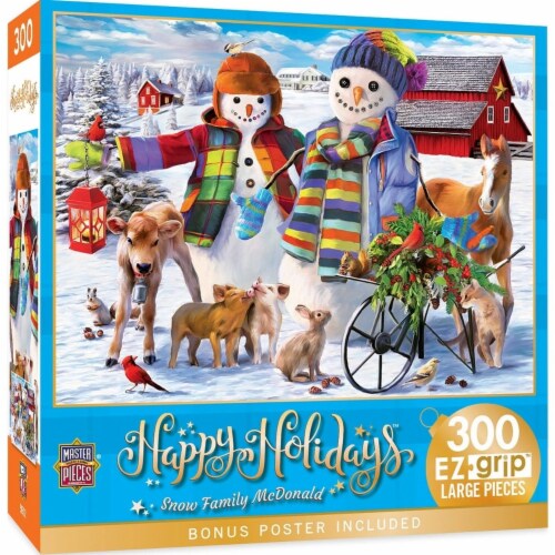 Masterpieces Happy Holidays - Snow Family Mcdonald 300 Piece Ez Grip ... Masterpieces Happy Holidays - Snow Family Mcdonald 300 Piece Ez Grip ...