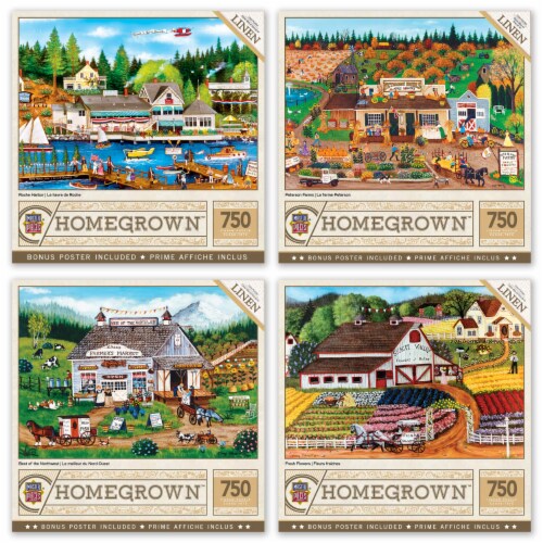 MasterPieces Homegrown 750 Puzzles Collection - 4-Pack 750 Piece Jigsaw ... MasterPieces Homegrown 750 Puzzles Collection - 4-Pack 750 Piece Jigsaw ...