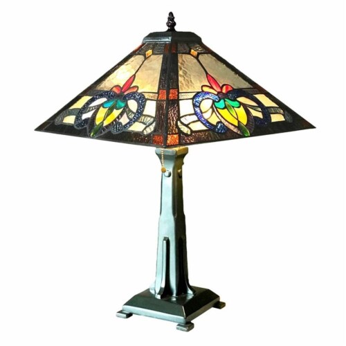 CHLOE Cuthbert Tiffany-Style Mission Stained Glass Table Lamp 24 Height ... CHLOE Cuthbert Tiffany-Style Mission Stained Glass Table Lamp 24 Height ...