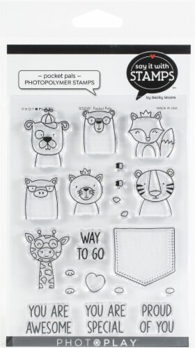PhotoPlay Say It With Stamps Photopolymer Stamps-Pocket Pals, 1 - Kroger PhotoPlay Say It With Stamps Photopolymer Stamps-Pocket Pals, 1 - Kroger