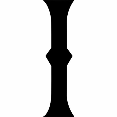 Foreman Metal Works Classic 36 I Black Classic Initial I Design 14 Gauge Solid Powder Coated 1