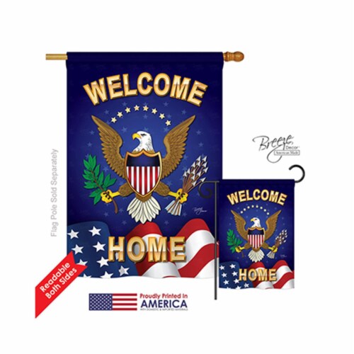 Breeze Decor 08064 Military Welcome Home 2-Sided Vertical Impression ... Breeze Decor 08064 Military Welcome Home 2-Sided Vertical Impression ...