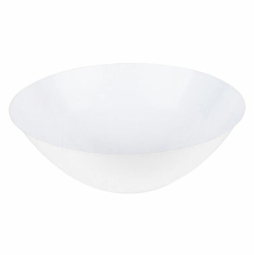 100 Oz Solid White Organic Round Disposable Plastic Bowls 24 Bowls