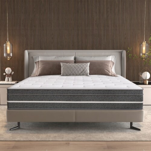 Chevni 12 Inch Queen Size Mattress In A Box Hybrid Spring Memory Foam Medium Firm Bed In A Queen 12 Inch Fred Meyer