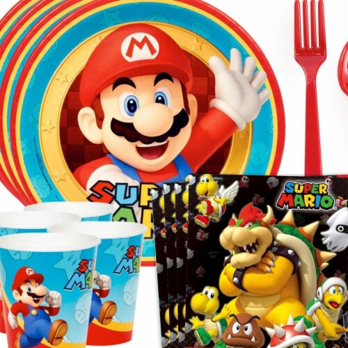 Costume Supercenter 611885 Super Mario Party Standard Tableware Kit
