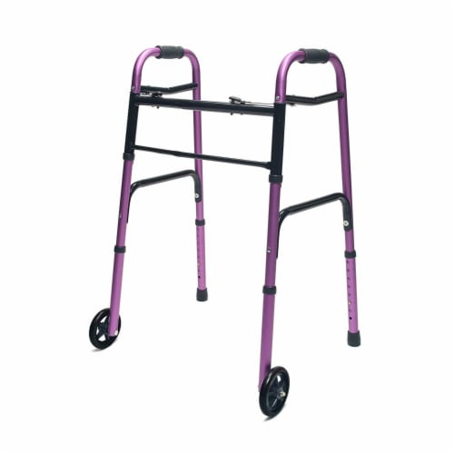 Lumex Everyday Adult Walker Walking Aid with 5 Front Wheels & Glide ... Lumex Everyday Adult Walker Walking Aid with 5 Front Wheels & Glide ...