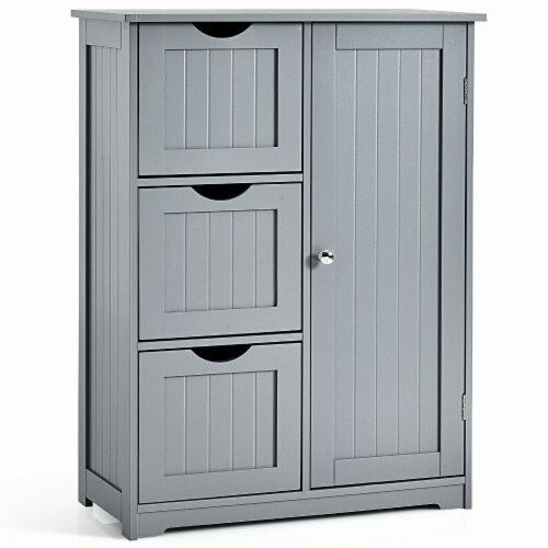 Slickblue Bathroom Floor Cabinet Side Storage Cabinet with 3 Drawers and 1 Cupboard 1 unit Fry s Food Stores