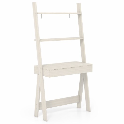 Slickblue Ladder Shelf Desk with Countertop Drawer and Anti Toppling Device 1 Unit Fry s Food Stores