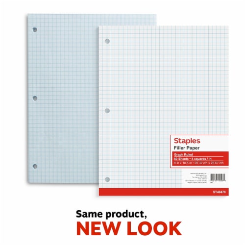 Staples Graph Ruled Filler Paper 8 X 10 1 2 Tr40476b 1 Kroger