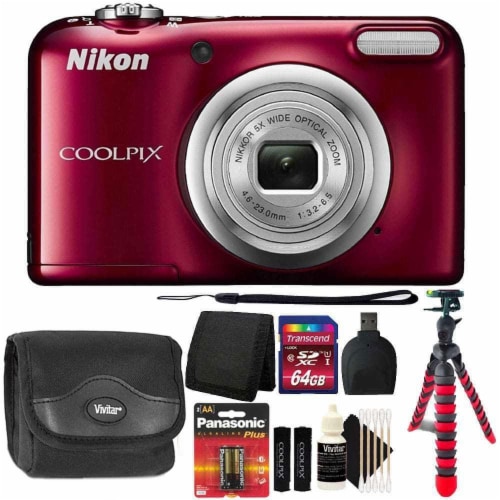 Nikon Coolpix A10 16.1mp Compact Digital Camera Red With Accessory ... Nikon Coolpix A10 16.1mp Compact Digital Camera Red With Accessory ...