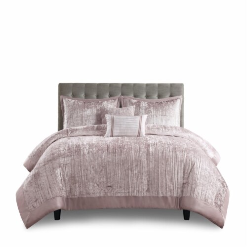 Gracie Mills 5 Piece Crinkle Velvet Comforter Set Grace 15778 Full