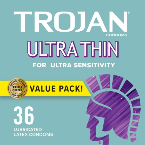 TROJAN Ultra Thin Condoms for Ultra Sensitivity Lubricated 36 Count Value Pack Pack of 32 32 packs Mariano s