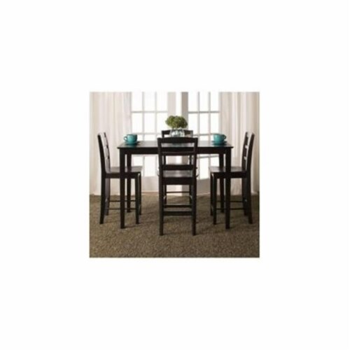 International Concepts 5 Piece Gathering Height Dining Set In Black 1