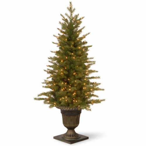 National Tree Company Pre Lit Feel Real Artificial Mini Entrance