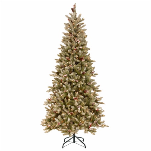 National Tree Company 7.5 ft. Dunhill(R) Fir Slim Tree with Clear ... National Tree Company 7.5 ft. Dunhill(R) Fir Slim Tree with Clear ...