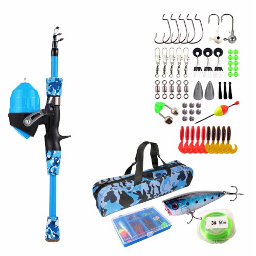Fresh Fab Finds Kids Fishing Pole Set Telescopic Rod Reel Combo with Tackle Box 1.2M Fred Meyer