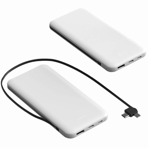10000Mah Power Bank Portable Phone Charger External Battery Pack With Lt Type C Double Ended 1 unit Foods Co