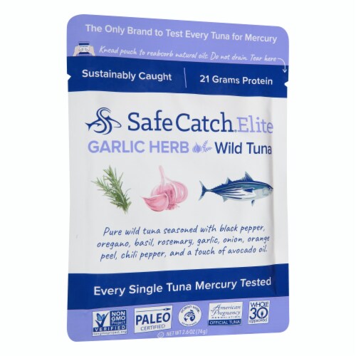Safecatch Tuna Wild Elite Garlic Herb 2 6 Oz Case Of 12 2 6 Oz Each