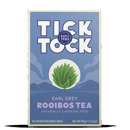Tick Tock Earl Grey Rooibos Tea 40 Tea Bags Case Of 4 40 Bg Each Harris Teeter