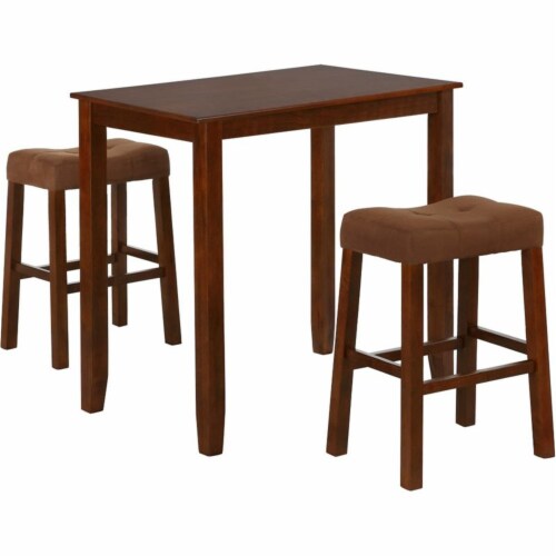Nathaniel Home Jude 3 Piece Solid Wood Counter Height Dining Set In Oak