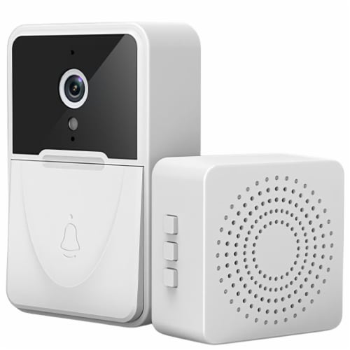 Smart Wireless Wifi Video Doorbell Two Way Audio Night Vision White Intercom 1 unit Foods Co
