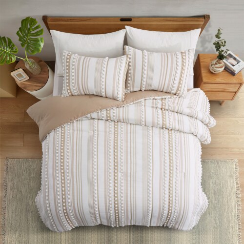 Boho Tufted All Season Bedding Sets Pom Pom Comforter Soft Jacquard Comforter With Pillow Ca Full Queen size Gerbes Super Markets