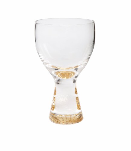 Set Of 6 Wine Glasses With Gold Reflection Base 325d X 525h Kroger