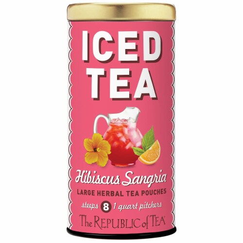 The Republic Of Tea Hibiscus Sangria Iced Herbal Tea Caffeine Free 8