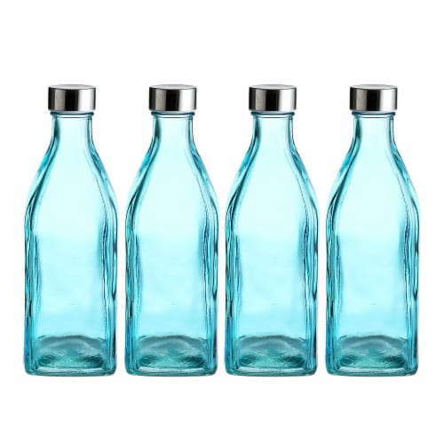 WHOLE HOUSEWARES | 34 Oz Clear Glass Bottle W/ Stainless Steel Leak ... WHOLE HOUSEWARES | 34 Oz Clear Glass Bottle W/ Stainless Steel Leak ...