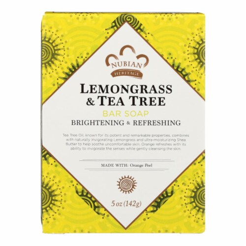 Nubian Heritage Lemongrass And Tea Tree Bar Soap With Orange Peel 5
