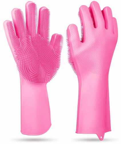 Dishwashing gloves with bristles store