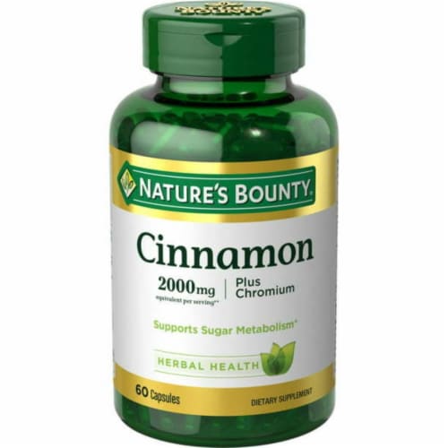 Cinnamon Supplement + Chromium; 2000 mg; 60 Capsules, 60 Capsules - Kroger Cinnamon Supplement + Chromium; 2000 mg; 60 Capsules, 60 Capsules - Kroger