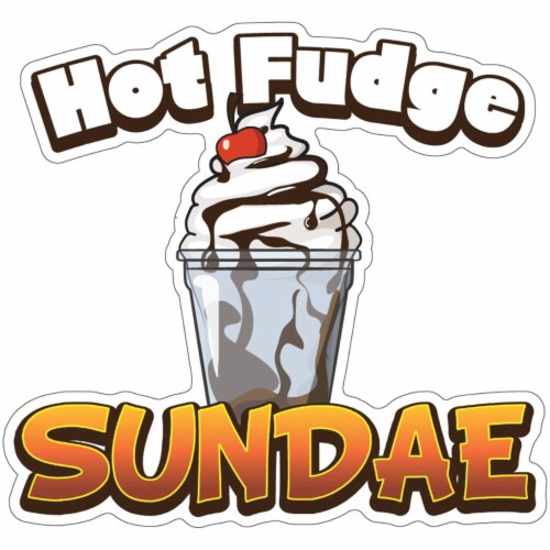 Signmission 16 In Hot Fudge Sundae Decal Concession Stand Food Truck