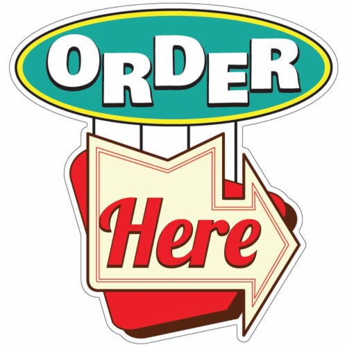 Signmission 16 In Order Here Decal Concession Stand Food Truck Sticker