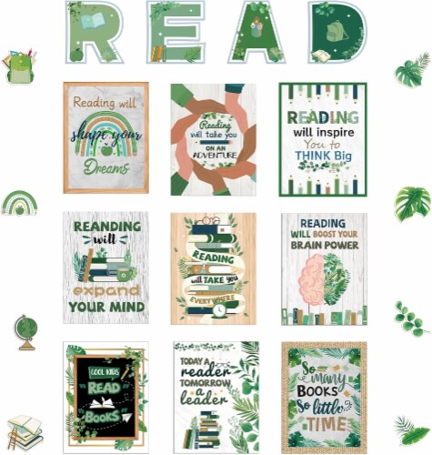 Reading Bulletin Board Set ,Green, 45 PCS - Kroger Reading Bulletin Board Set ,Green, 45 PCS - Kroger