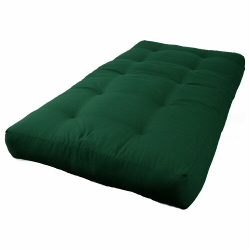 Blazing Needles Renewal 7 inch Twill Twin size Futon Mattress Forest Green Forest Green 1 Gerbes Super Markets