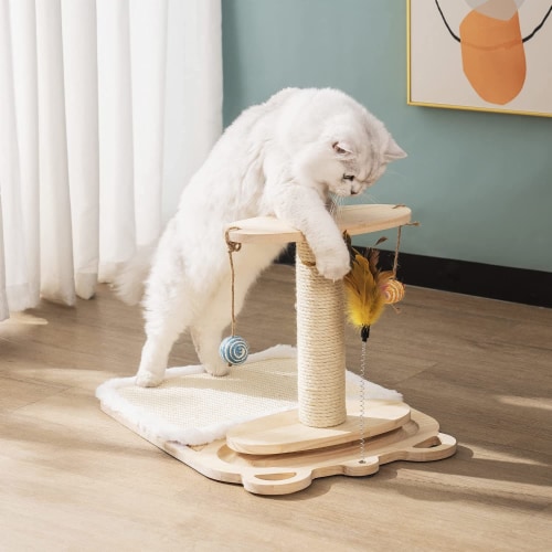 Interactive Cat Tree Tower - Beige - Keep Your Cat Active, 1 Ct - Smith ... Interactive Cat Tree Tower - Beige - Keep Your Cat Active, 1 Ct - Smith ...