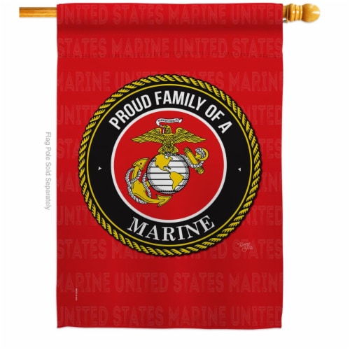 Breeze Decor H108536-BO Proud Family Marines House Flag Armed Forces ... Breeze Decor H108536-BO Proud Family Marines House Flag Armed Forces ...