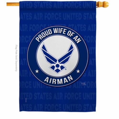 Breeze Decor H108604-BO Proud Wife Airman House Flag Armed Forces Air ... Breeze Decor H108604-BO Proud Wife Airman House Flag Armed Forces Air ...