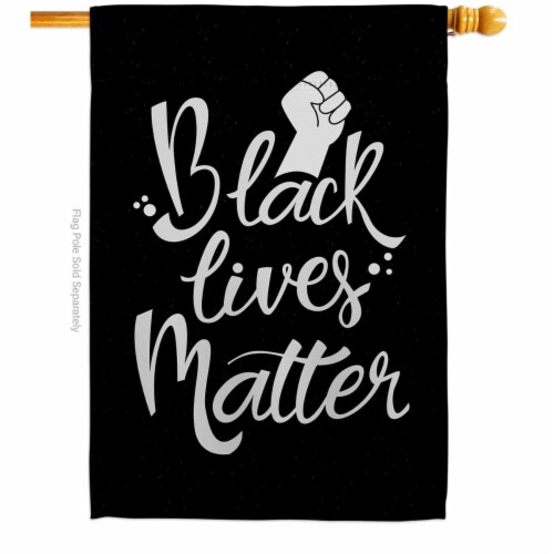 Usa Decoration H170054 Bo 28 X 40 In Blm Solidarity Black History Lives Matter Double Sided 1