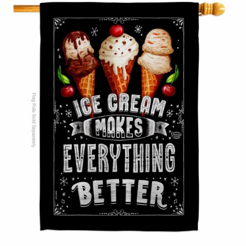 Ornament Collection H192648 Bo Ice Cream Better Food Sweet 28 X 40 In Double Sided Decorativ 1
