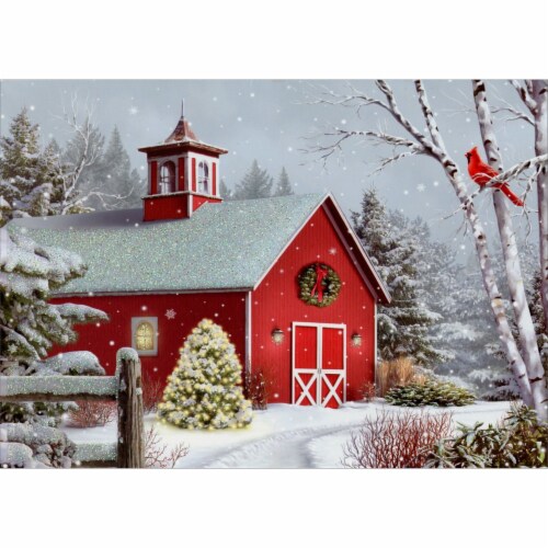 Lpg Greetings Winter Barn Alan Giana Box Of 14 Deluxe Glitter