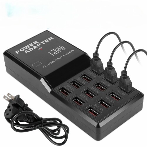 Multi 12 Port Usb Charging Station Hub 60W Desktop Usb Hub Multiple Usb Charger Fast Charge 1 unit Gerbes Super Markets