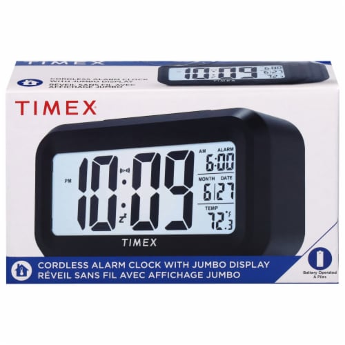 Timex® Portable Battery Operated Alarm Clock with Large Display, 1 ct ... Timex® Portable Battery Operated Alarm Clock with Large Display, 1 ct ...